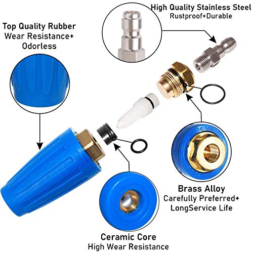 TOTALBLAST Pressure Washer Rotating Turbo Nozzle 4,000 PSI, 4.0 Orifice, 3.0 GPM with 1/4" Quick Connect Plug