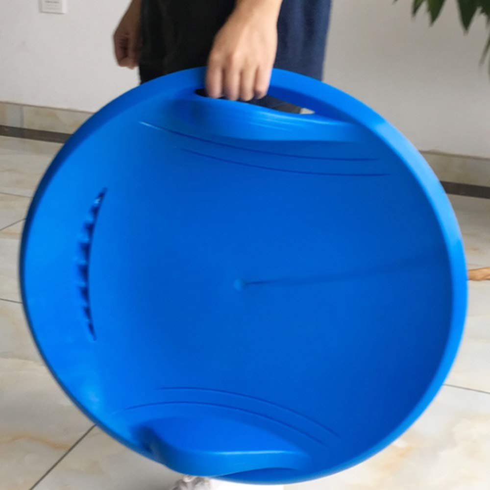 Pannow Round Kids Snow Sled Grass Slippery Saucer Flexible Snow Disc Saucer Sled with Double Handles for Sand, Grass and Snow Downhill