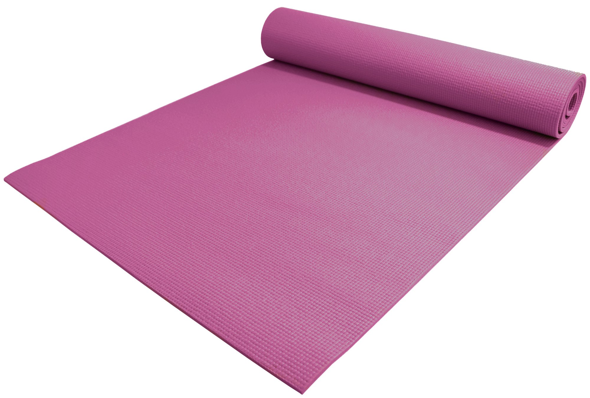 YogaAccessories 1/4" Thick High-Density Deluxe Non-Slip Exercise Pilates & Yoga Mat, Dark Lavender