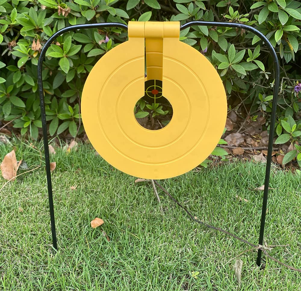 Two in One Self-Healing Spinner Target, 8 Inches Gong Target, Shooting Targets for Gun - Rifle - Pistol - Airsoft - BB Gun - Air Rifle