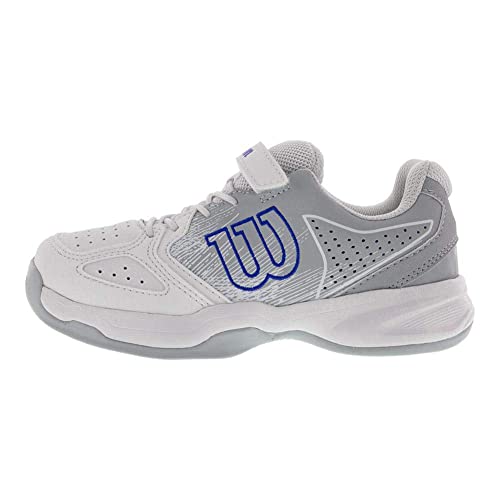 Wilson KAOS Junior Tennis shoes, White/Pearl Blue/Dazzling Blue, 13