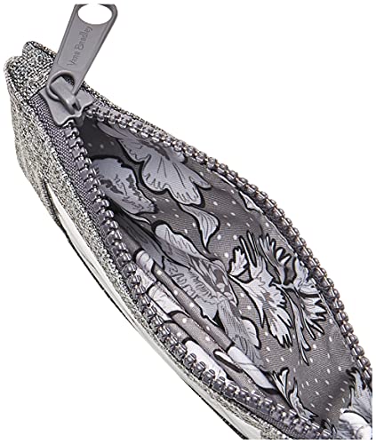 Vera Bradley Women's Recycled Lighten Up Reactive Zip ID Case Wallet, Gray Heather, One Size