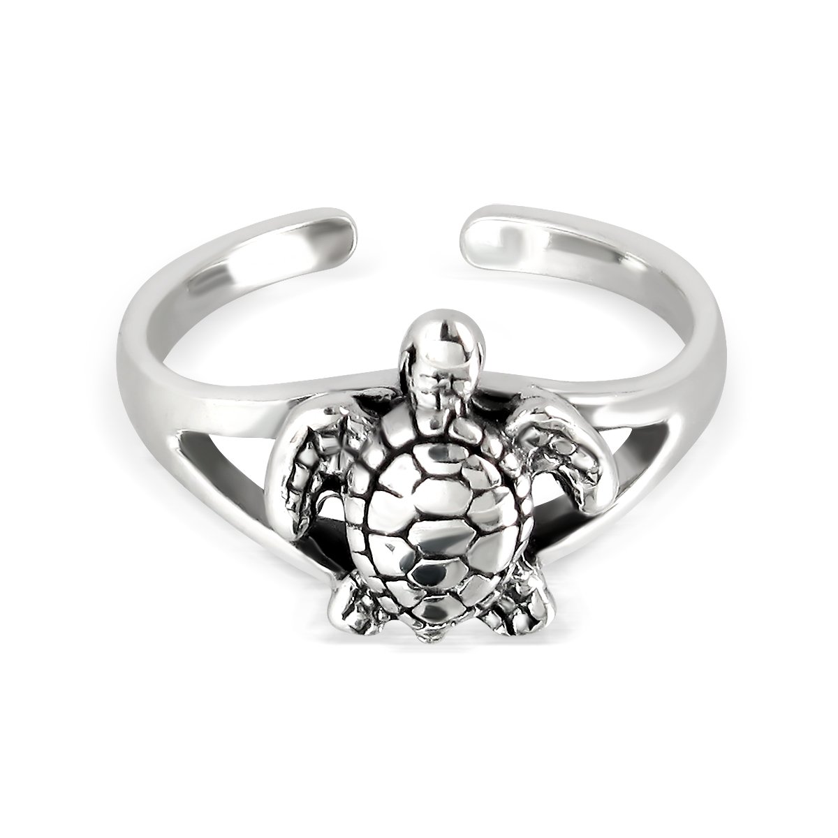 WithLoveSilver 925 Sterling Silver Sea Turtle Toe Ring