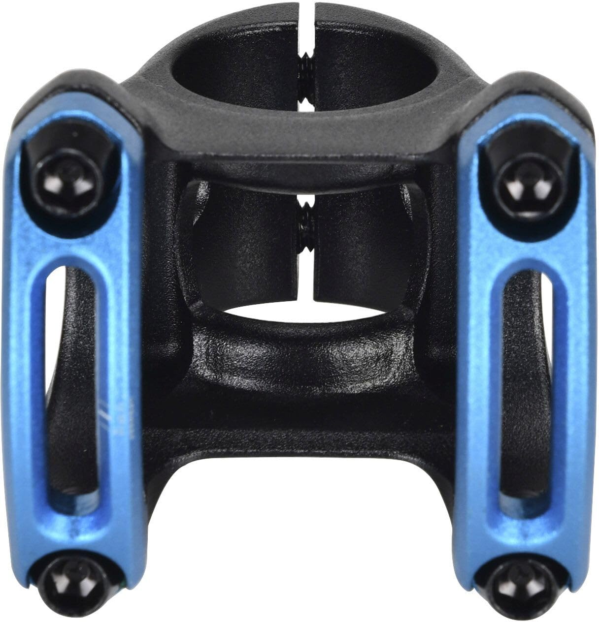 Spank Split 35 Enduro Trail Shotpeen Anodized Bicycle Stem, Universal Fit, Cycling Stem, Mountain Bike Stem, Bar Clamp, Shotpeen Anodized Stem, CNC-optimised (40mm,Blue)