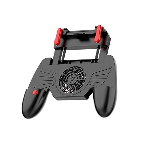 Uberwith 32 Shots per Second PUBG Trigger Mobile Controller, Gaming Grip with Portable Charger Cooling Fan,for PUBG/Fortnite/Rules of Survival L1R1 Mobile Game Trigger Joystick for Android iOS Phone
