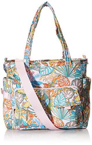 Vera Bradley Women's Cotton Utility Tote Bag, Rain Forest Canopy - Recycled Cotton, One Size