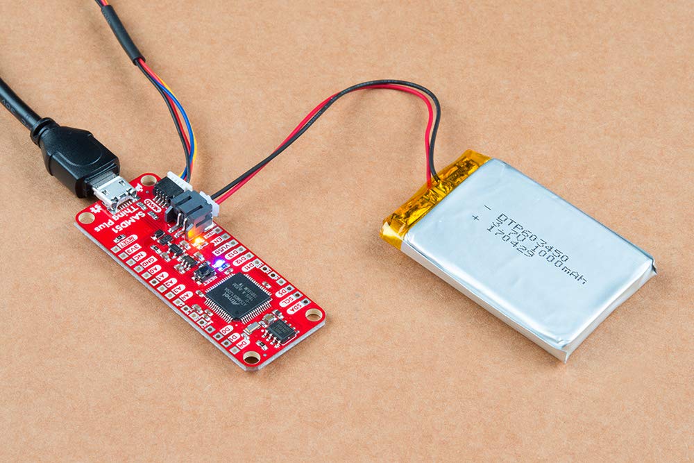 SparkFun Thing Plus - SAMD51 Development Board Powerful microcontroller with Qwiic connect system and integrated regulated LiPo charger No Soldering required