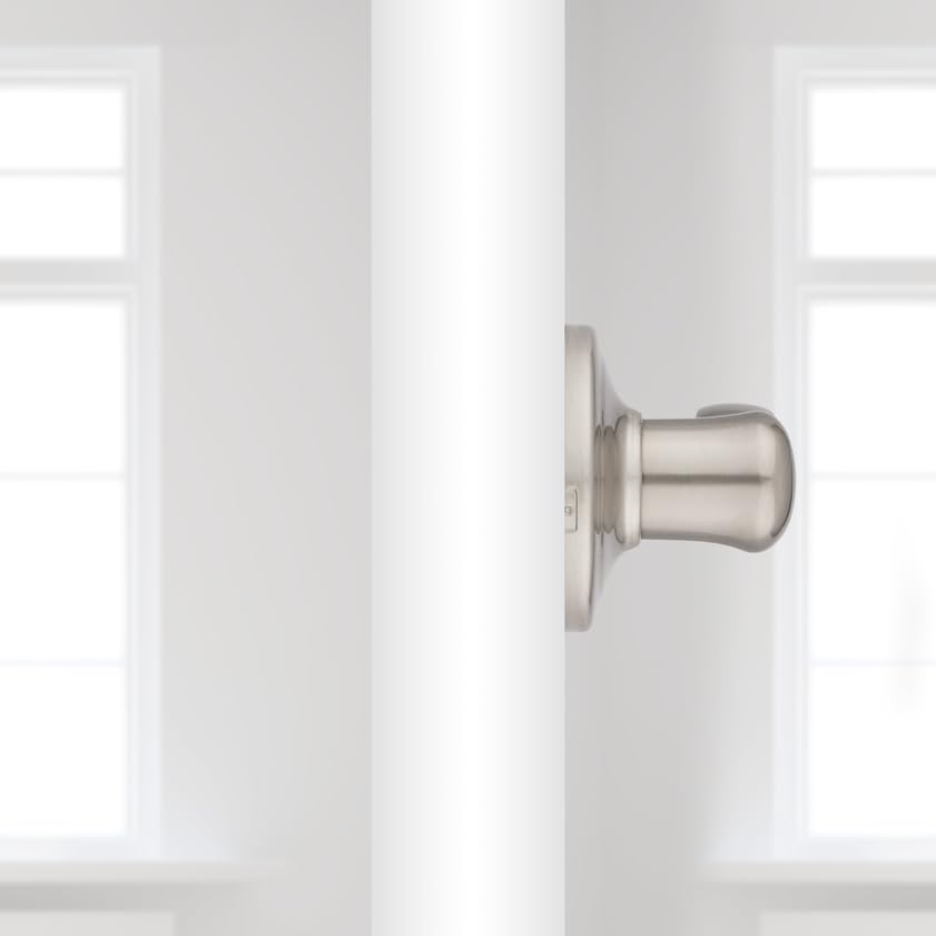Weiser GLA12 TC15 MS RH Lever Dummy Welcome Home Toluca Satin Nickel Right Hand