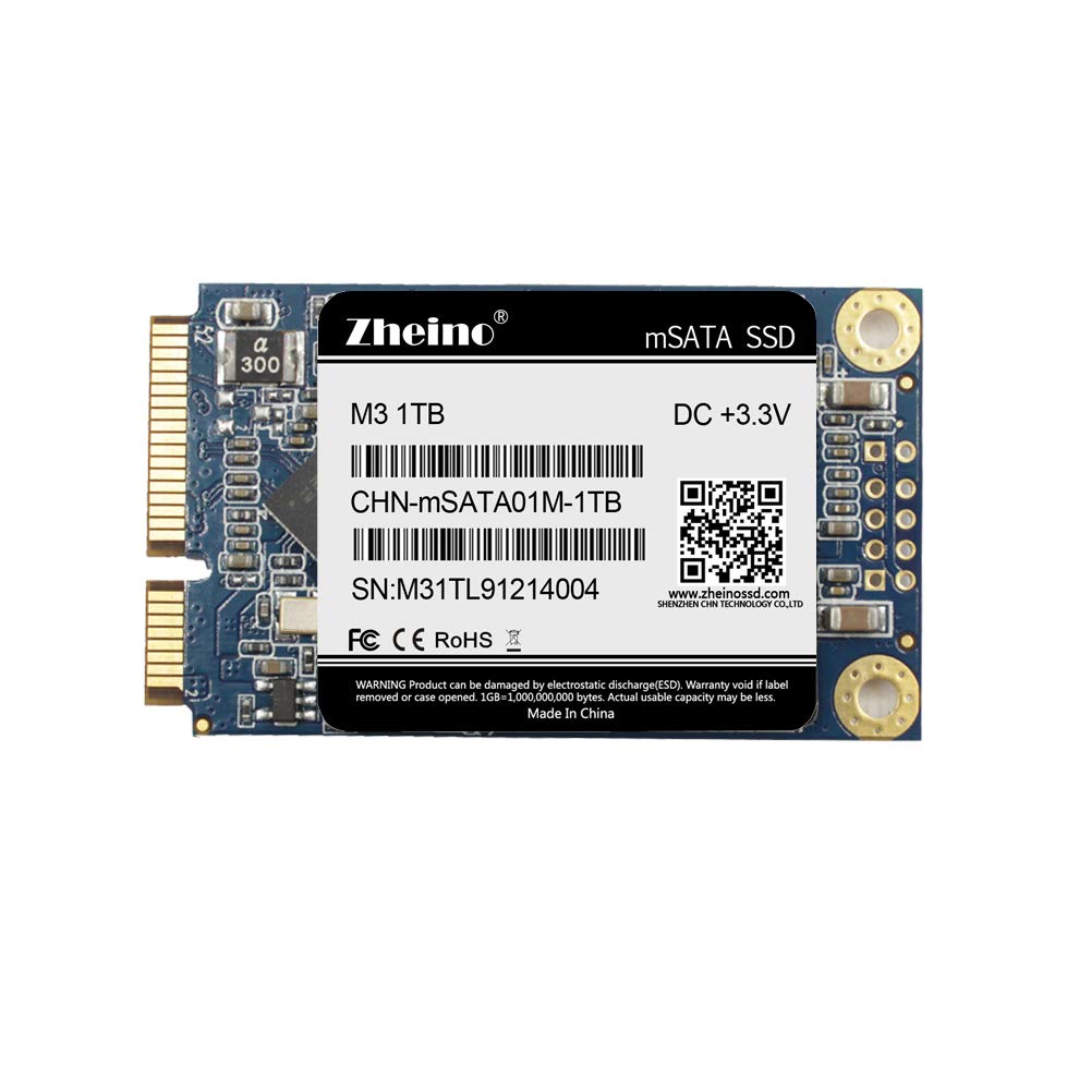 Zheino mSATA 1TB Mini SATAIII SSD 3D Nand Internal Solid State Drive for Notebooks Tablets PC