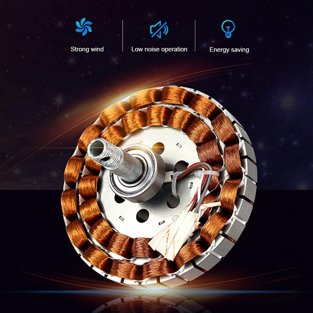 ZRWZZ Fan Light, Modern Invisible Bedroom Fan Lamp, Ceiling Fan with LED Lighting, Ultra-Silent 64W Dimmable Crystal Ceiling Light