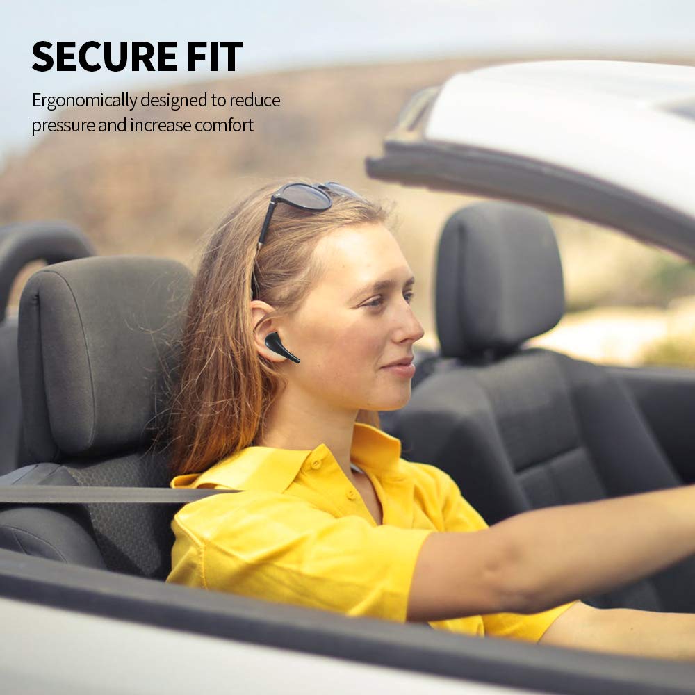 Wireless Earbuds, Bluetooth 5.0 Headphones in-Ear, IPX7 Waterproof Sport Running Earphones with Charging Case, Bass Stereo/40H Playing Time,Built-in Mic Single/Twin Mode for iPhone/Android