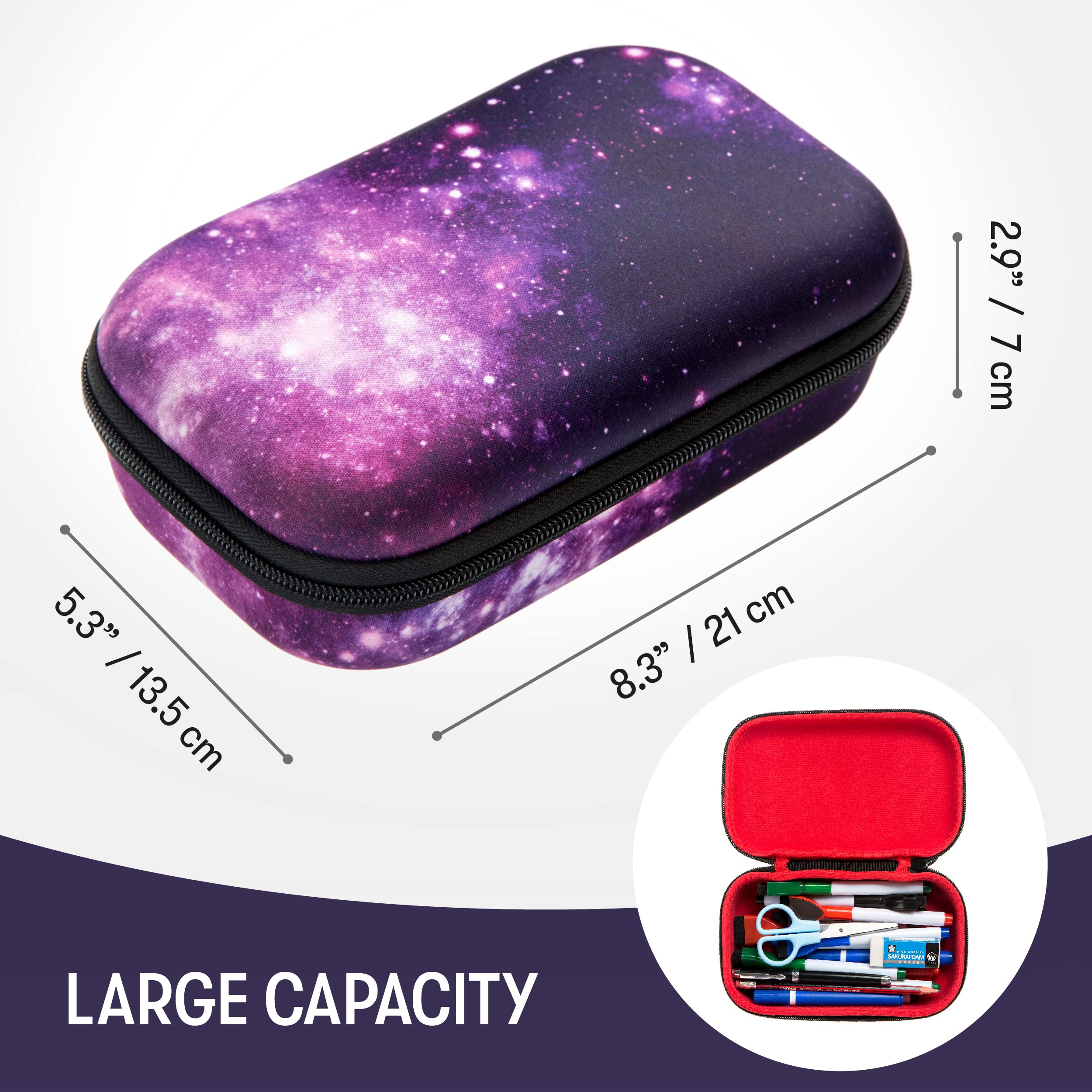 ZIPIT Galaxy Pencil Box for Girls | Pencil Case for School | Organizer Pencil Bag | Large Capacity Pencil Pouch