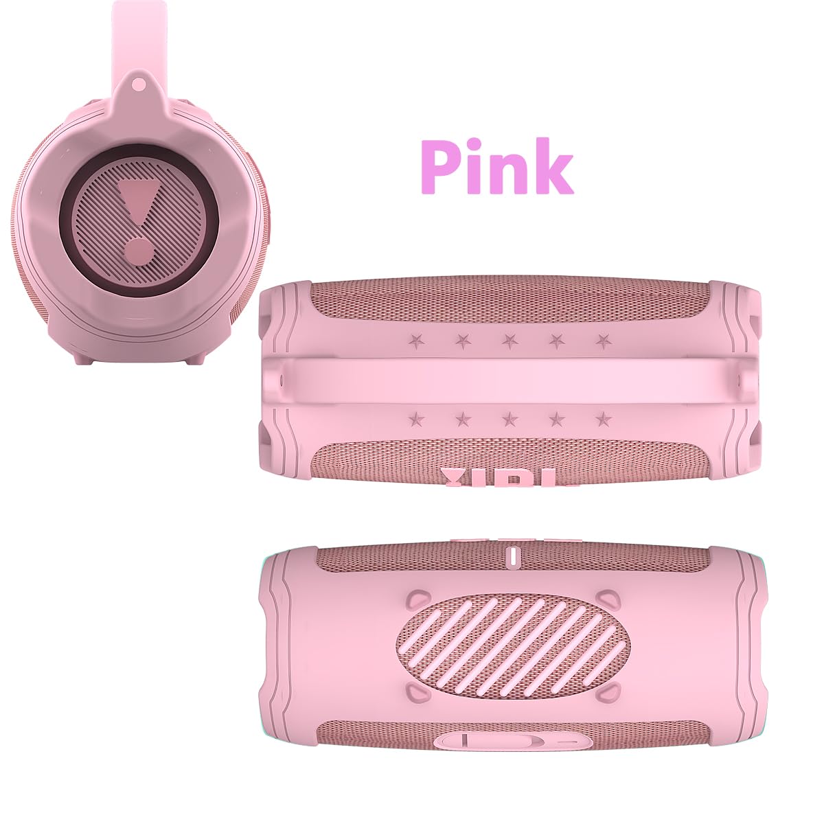 Silicone Cover Case for JBL Charge 5 Portable Bluetooth Speaker, Protective Skin Case for JBL Charge 5 Portable Bluetooth Speaker Accessories(Only Pink Case)