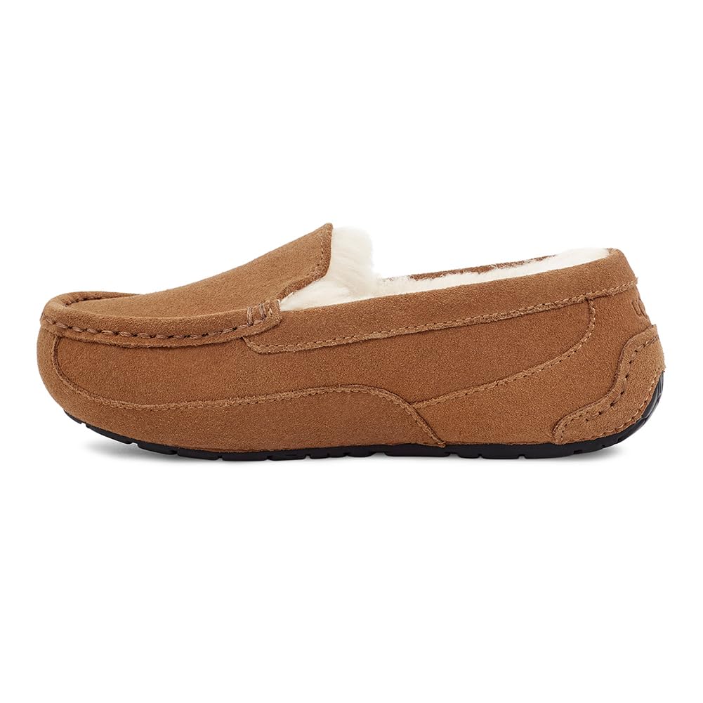 UGG Unisex-Child Ascot Slipper, Chestnut Suede, 5