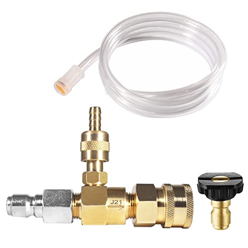 YAMATIC Pressure Washer Pump Injector Kit 4500 PSI- Original Engineering Pump for Most Brand engine power washe with Siphon Hose & Soap Nozzle,M22-15mm Connectors