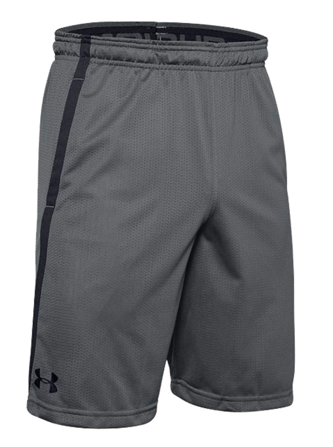 Under Armour Men's UA Tech HeatGear Athletic Mesh Shorts (L, Grey)