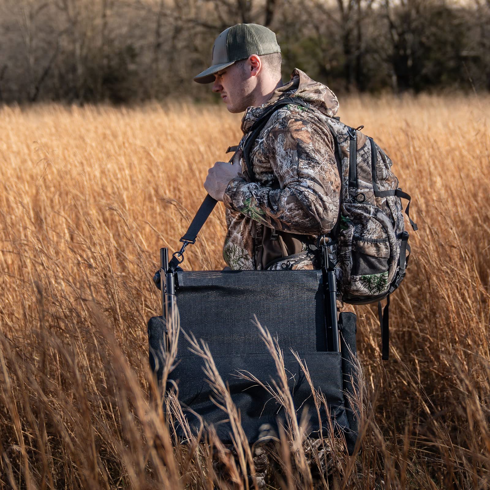 TIDEWE Hunting Blind See Through with Carrying Bag & Hunting Chair with Seat Cover