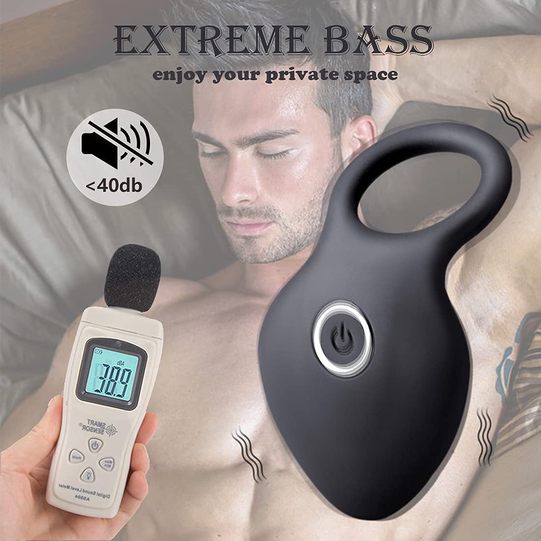 Womens Sexual Pleasure Devices Men Sex Toy Stimulation Penis Ring with 10 Powerful Vibrating Modes
