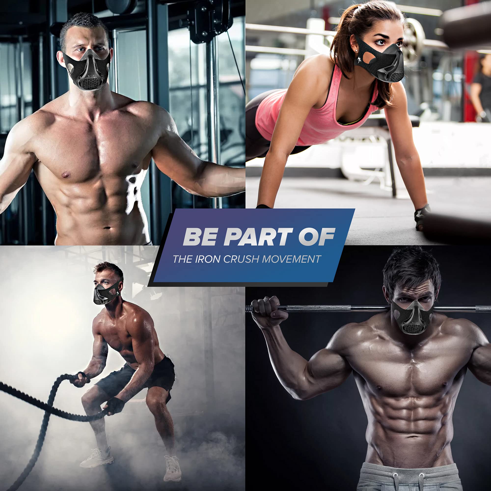 Workout Mask for Training β Running Mask for Respiratory Strength Boosting β 24 Breathing Resistance Levels High Altitude Exercise Masks for Men and Women