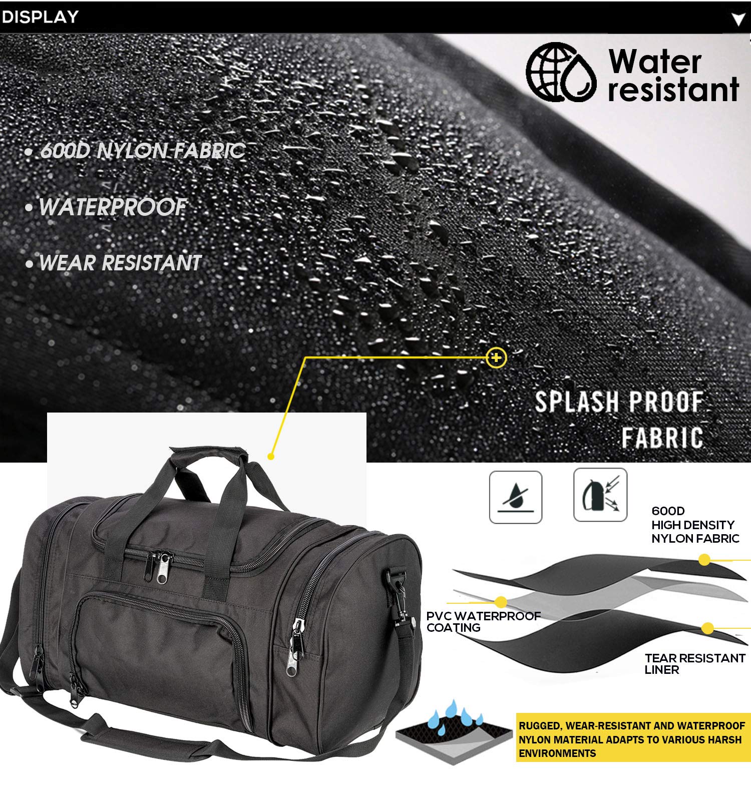 WolfWarriorX Gym Bag for Men Tactical Duffle Bag Military Travel Work Out Bags large