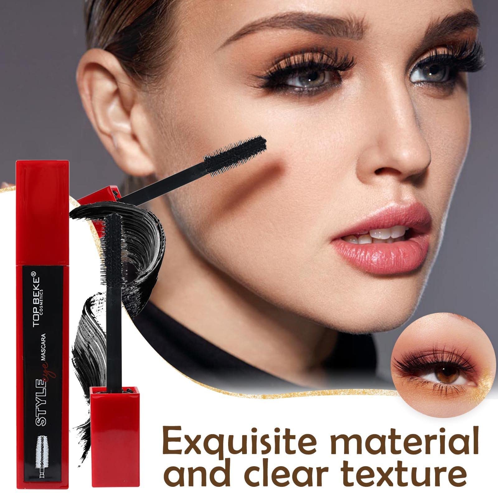 Silk Fiber Mascara Lengthening And Thickening Long Lasting Waterproof All Day Delicate And Full Long Thick Lashes Breezy Eyelash Curler