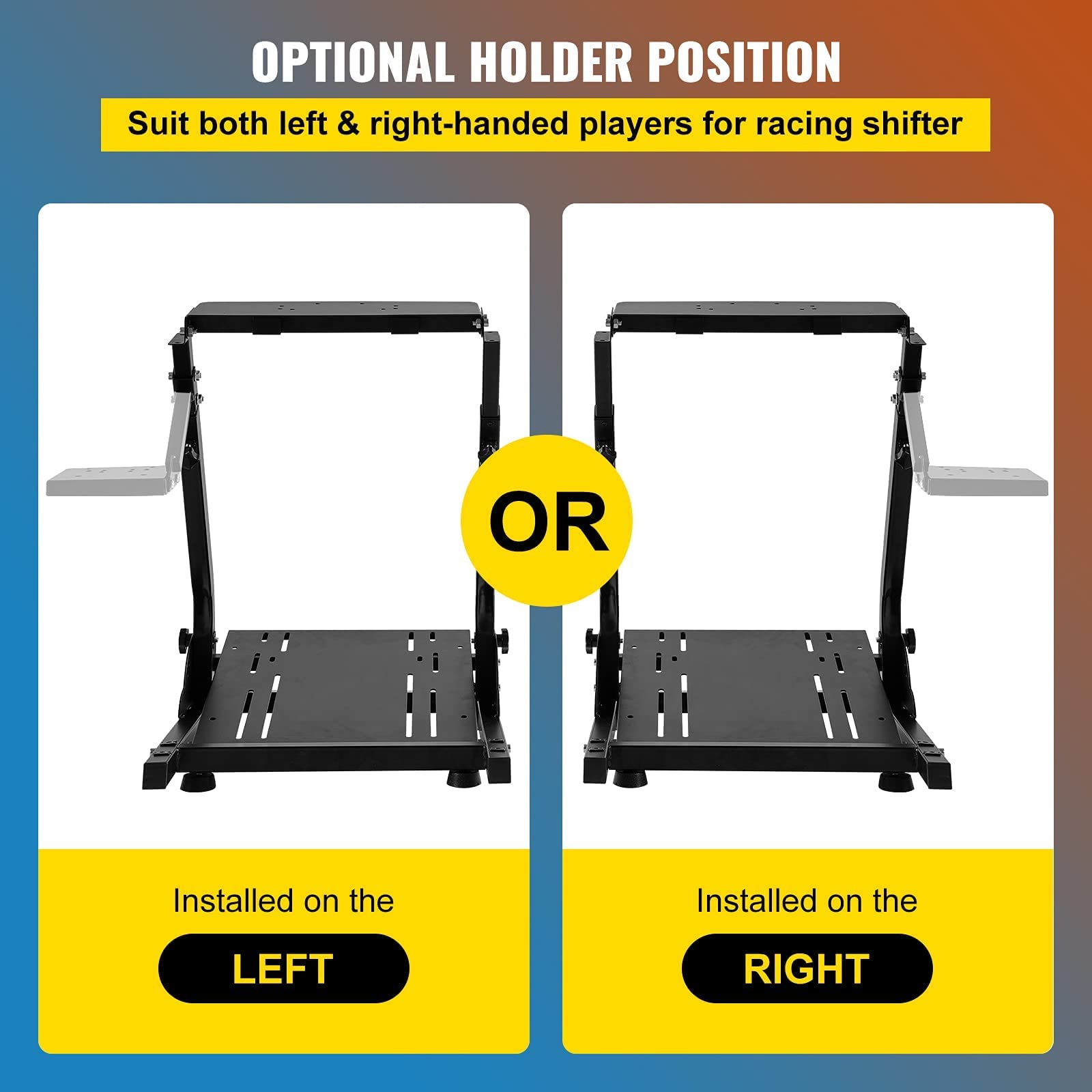 VEVOR G920/G29 Racing Wheel Stand fit for Logitech G27/G25 Gaming Wheel Stand fit for Thrustmaster,Wheel Pedals NOT Included Shifter Mount NOT Included