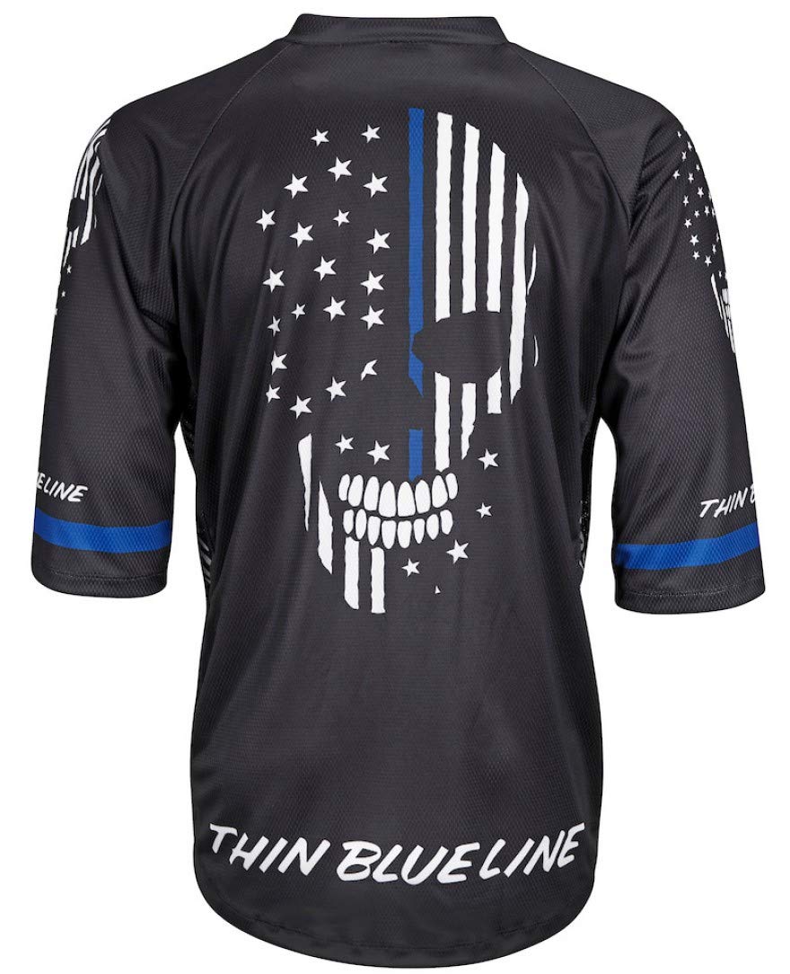 World Jerseys Thin Blue Line Men's 3/4 Sleeve Mountain Bike Jersey (XXX-Large)