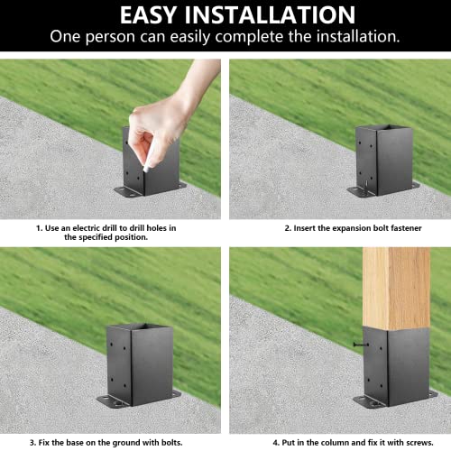 Stainless Steel Adjustable Post Base (4x4, 6)