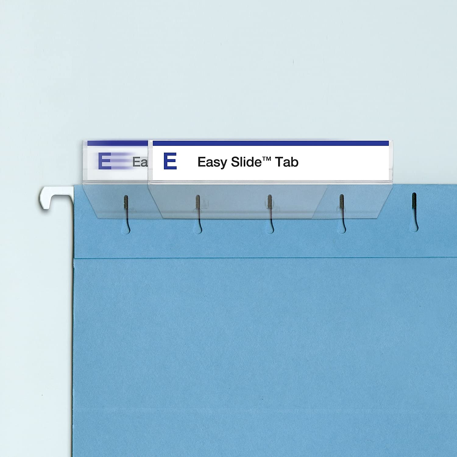 Smead Easy Slide Tab, 1/3-Cut, Clear, 18 Per Pack (64626)