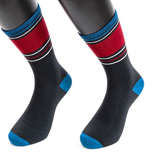 Zodaca Retro Striped Crew Ankle Socks for Women (7 Pairs)