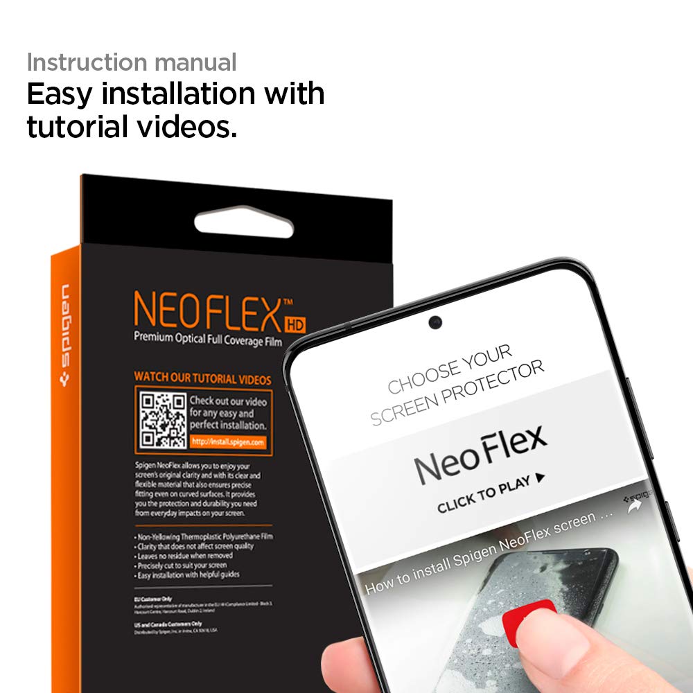 Spigen NeoFlex Screen Protector Designed for Samsung Galaxy S20 / S20 5G (2020) [2 Pack] - Case Friendly