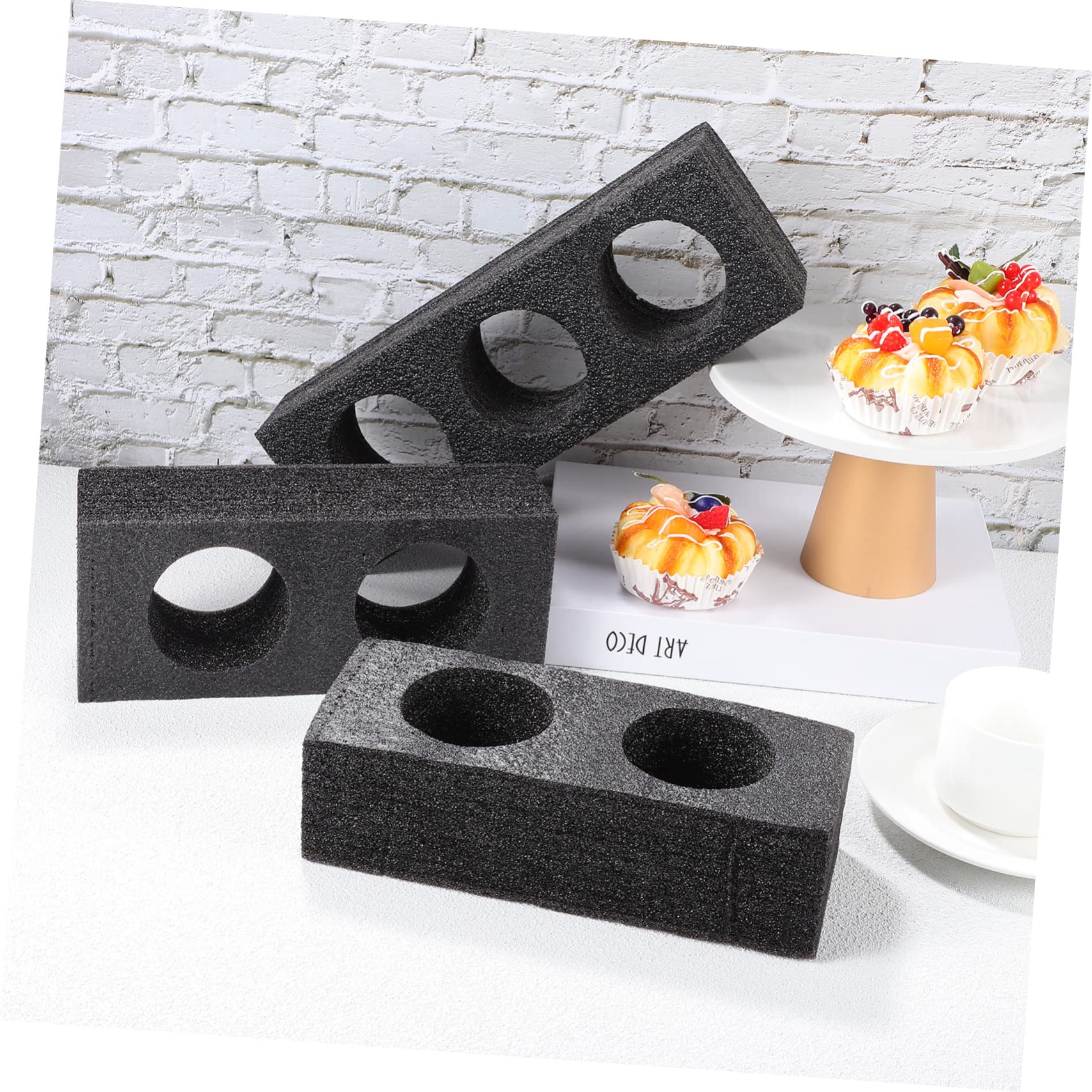 YARNOW 4 Pcs Cup Holder Drink Cup Carrier Tray Black Coffee Cups Coffee Cup Carrier Tray Beverage Carrier Foam Cup Carrier Drinks Sofa Takeout Cup Trays Accessories Pearl Cotton with Tray
