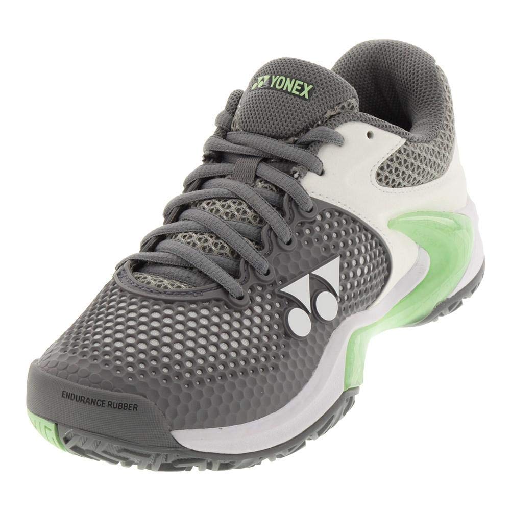 YONEX Women's Power Cushion Eclipsion 2 Tennis Shoes (US, Grey/Pale Green, Numeric_6)