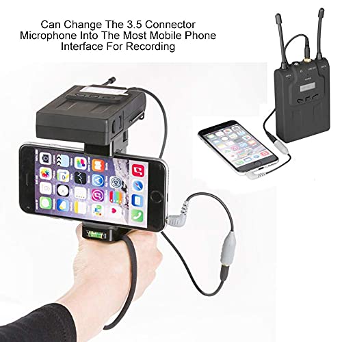 ULBRE TRS to TRRS Adapter 3.5mm Microphone Audio Adapter Cable for iPhone Android Smartphones and Tablets