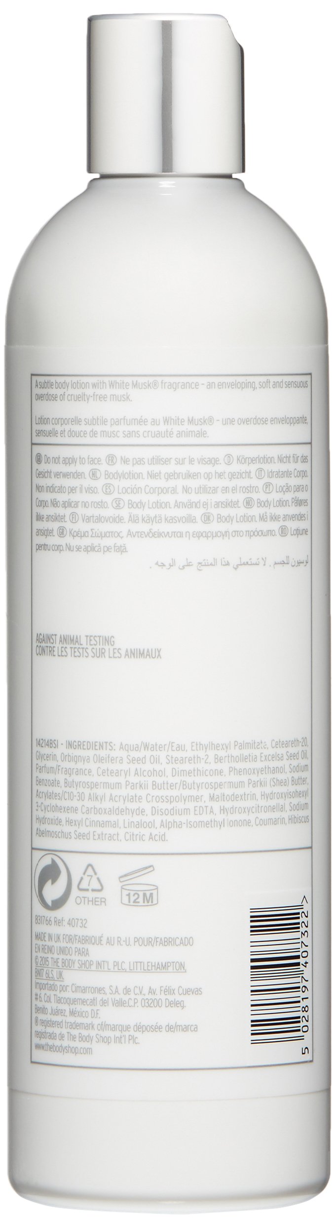 The Body Shop White Musk Smooth Satin Body Lotion, 13.5 Fl Oz