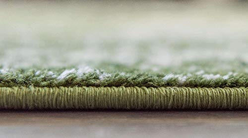 Unique Loom Richmond Collection Area Rug - Medallion (3' 3" Round, Green/ Ivory)