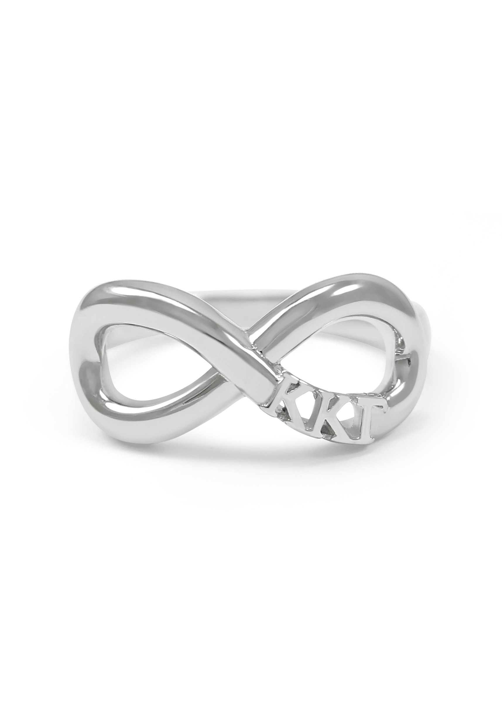 The Collegiate Standard Kappa Kappa Gamma Sterling Silver Infinity Ring (07)