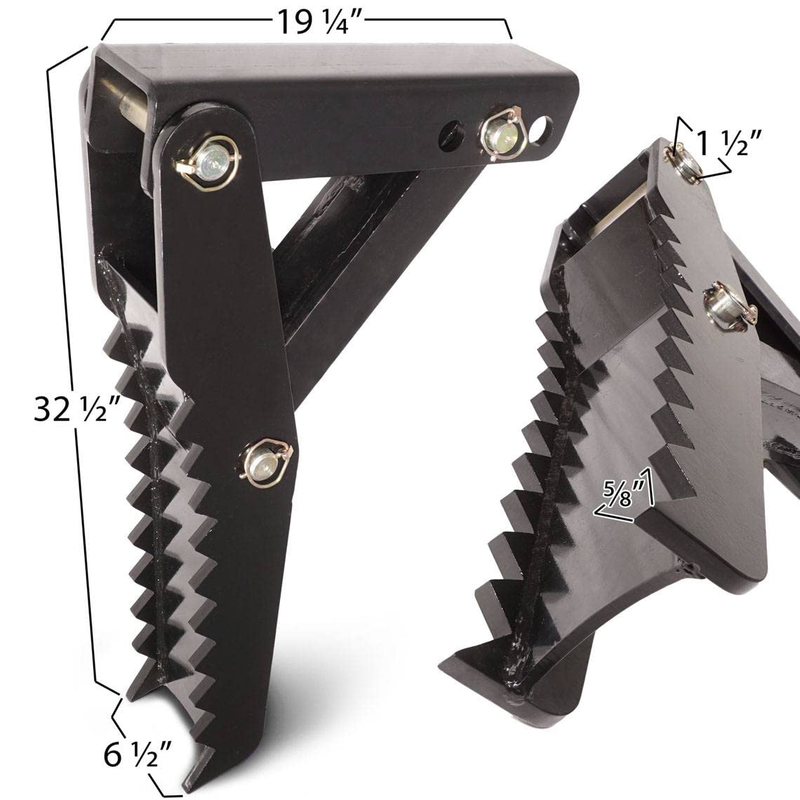 Titan Attachments 32" Extreme Weld On Backhoe Thumb Hoe Clamp 5/8" Steel Plate Assembly Adjustable