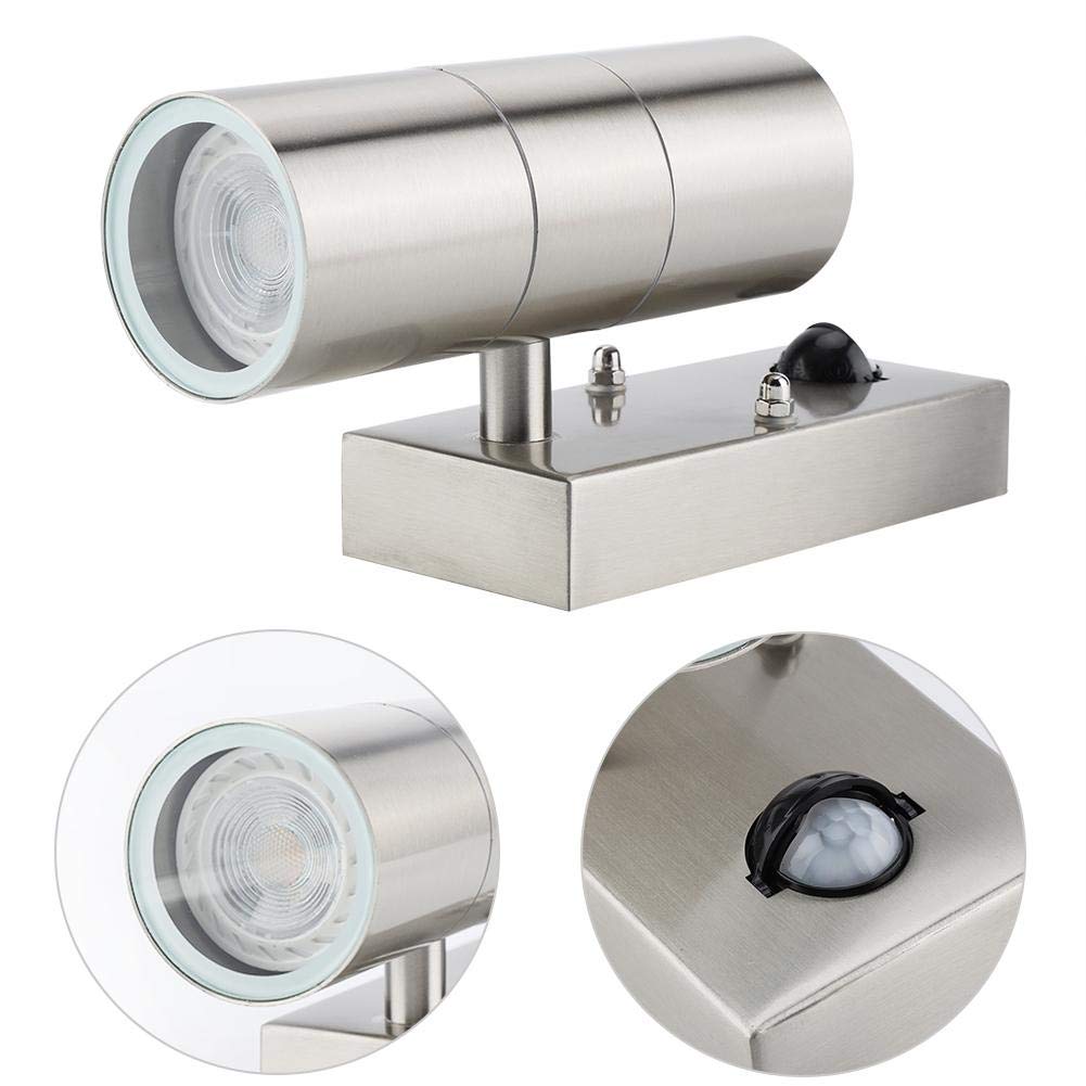 Up and Down Wall Light, LED Aluminum Waterproof Wall Lamp Human Body Infrared Sensor PIR Wall Lights for Indoor Outdoor Home Garden Lawn