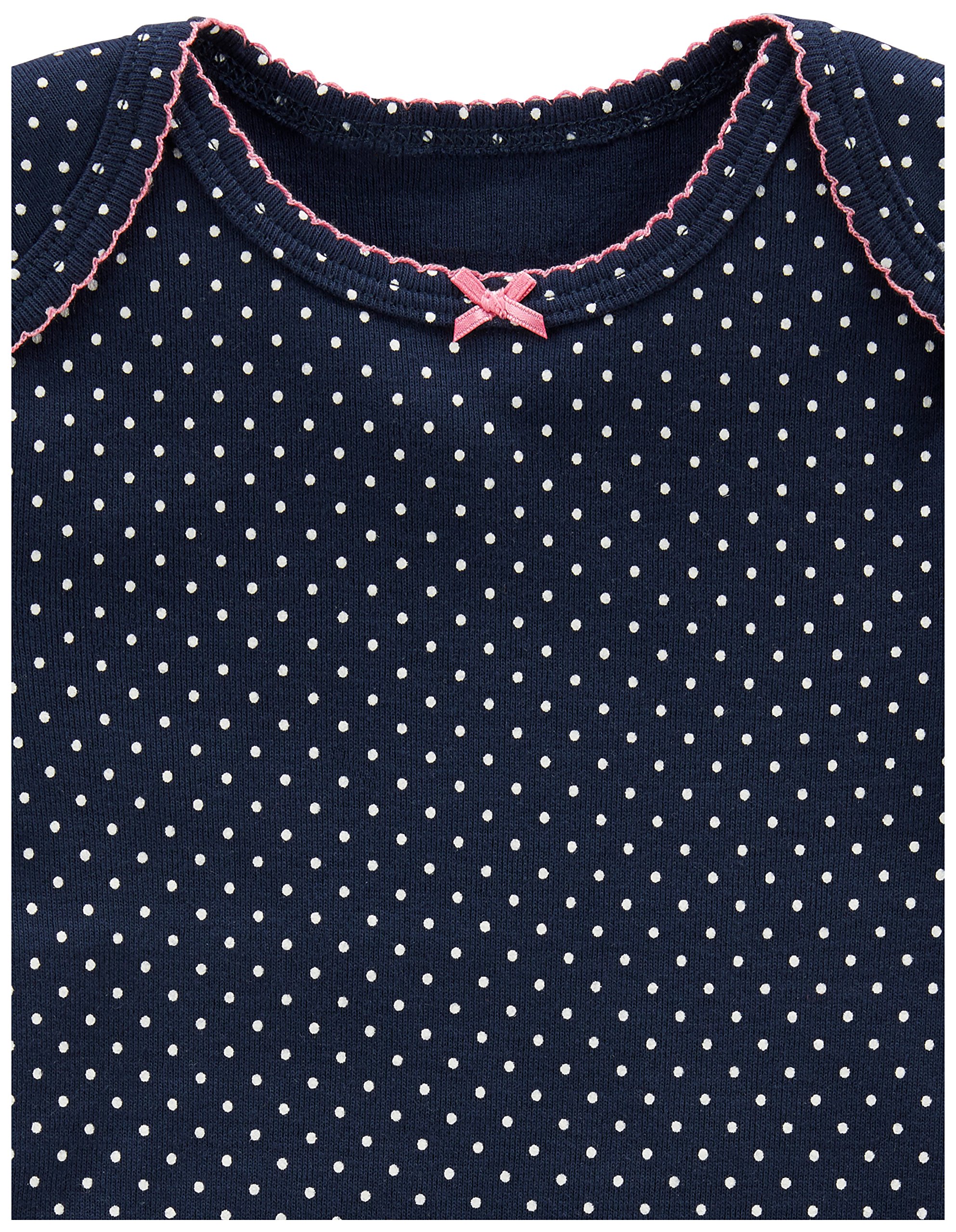 Simple Joys by Carter's Baby Girls' 5-Pack Long-Sleeve Bodysuit, Mint Green/Navy Dots/Pink/Butterflies/Floral, 18 Months