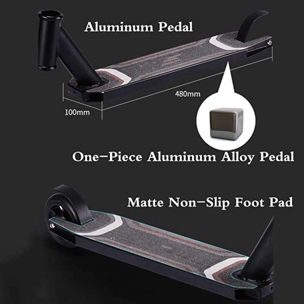 ZXCVB Pro Stunt Scooters,Freestyle Stunt Scooters,Kick Scooters,Both Beginners and Professional Players Can Use It Safely,Easily Complete The Bar and Jump,Red-Scooter