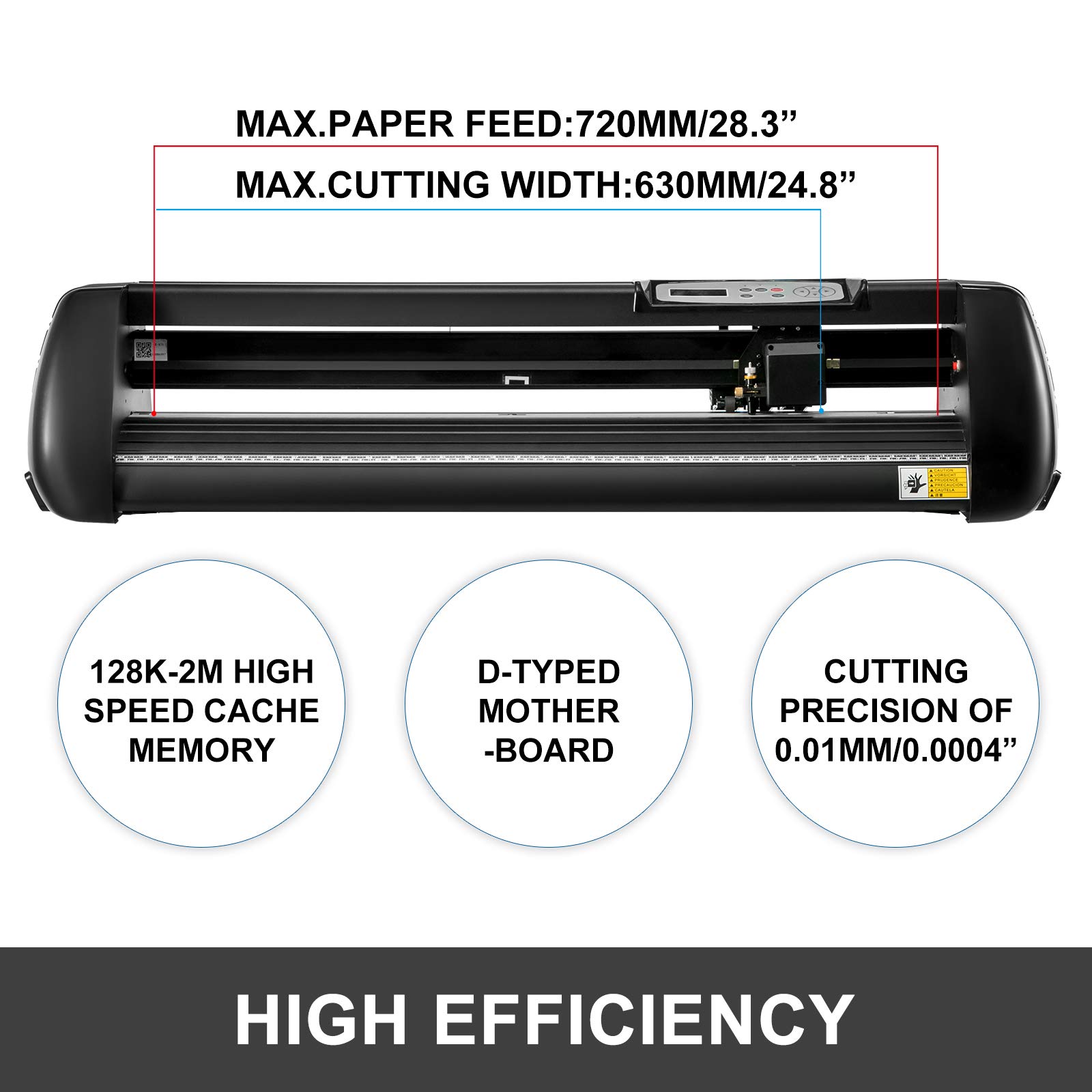 VEVOR Vinyl Cutter 28 Inch Vinyl Cutter Machine 720mm Paper Feed Vinyl Plotters with Floor Stand Vinyl Plotter Adjustable Speed for Sign Making