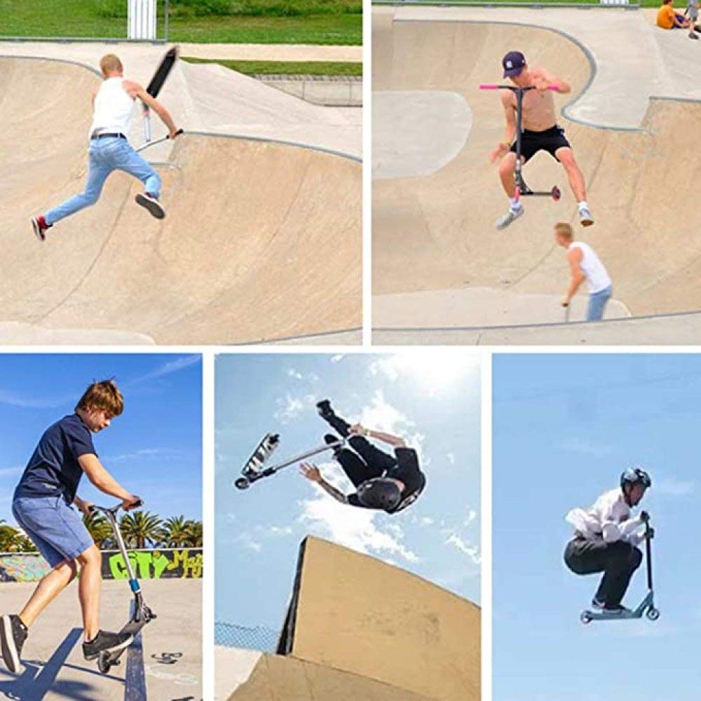 ZXCVB Pro Stunt Scooters,Freestyle Stunt Scooters,Kick Scooters,Both Beginners and Professional Players Can Use It Safely,Easily Complete The Bar and Jump,Red-Scooter