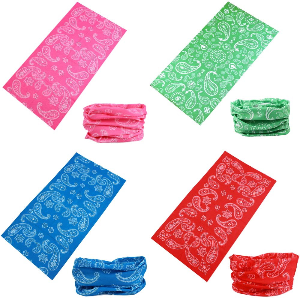WONBURY Neck Gaiter Balaclava Headwear Headwrap for Women Men Cycling Fishing Climbing, Paisley