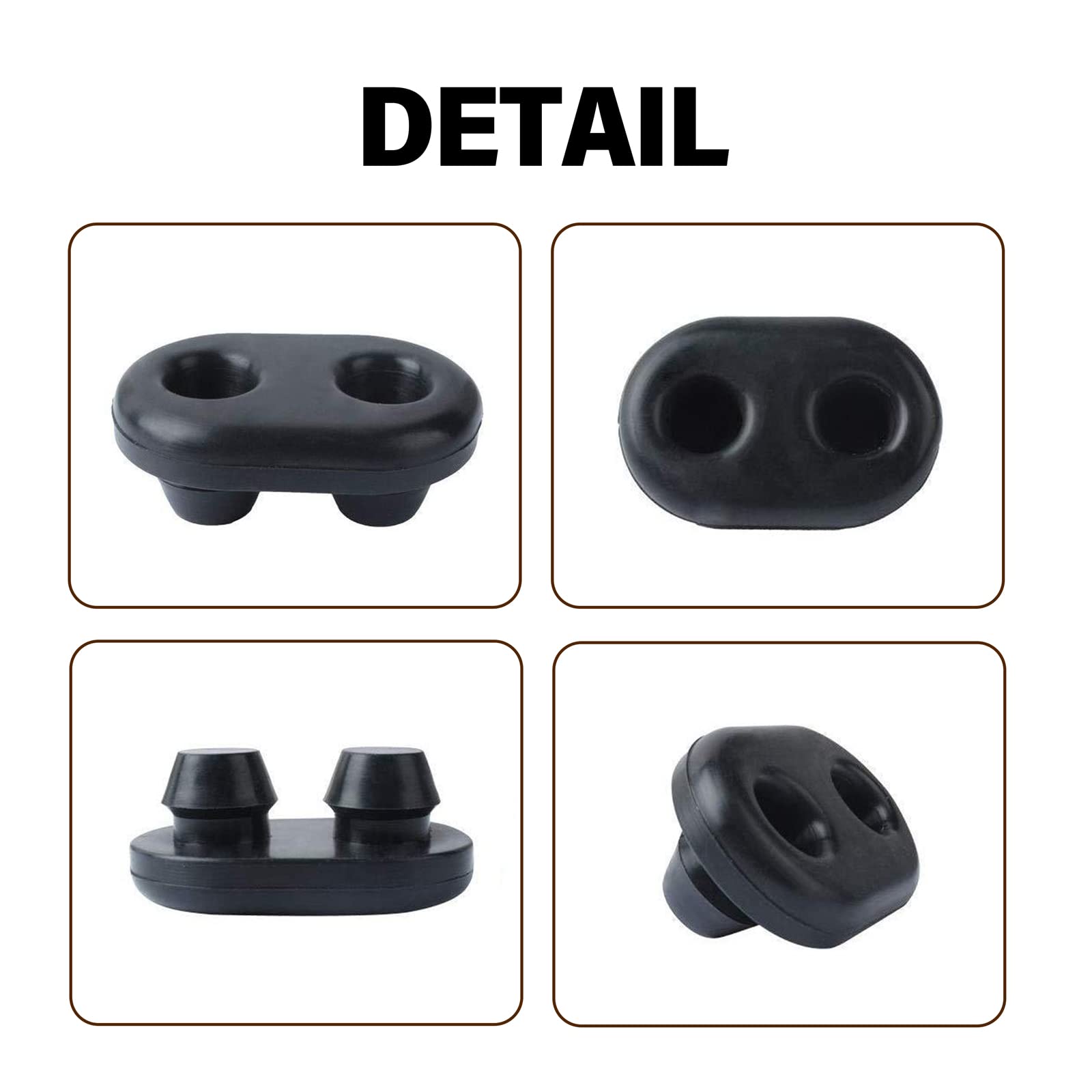 XiyaxiVici 2 PCS Cooler Feet Replacement Non-Slip Non-Scratch Rubber Feet for Coolers Models 45qt 65qt 110qt 145qt, Thickened and Enlarged Soft Rubber Feet Outdoor Camping Protection Black
