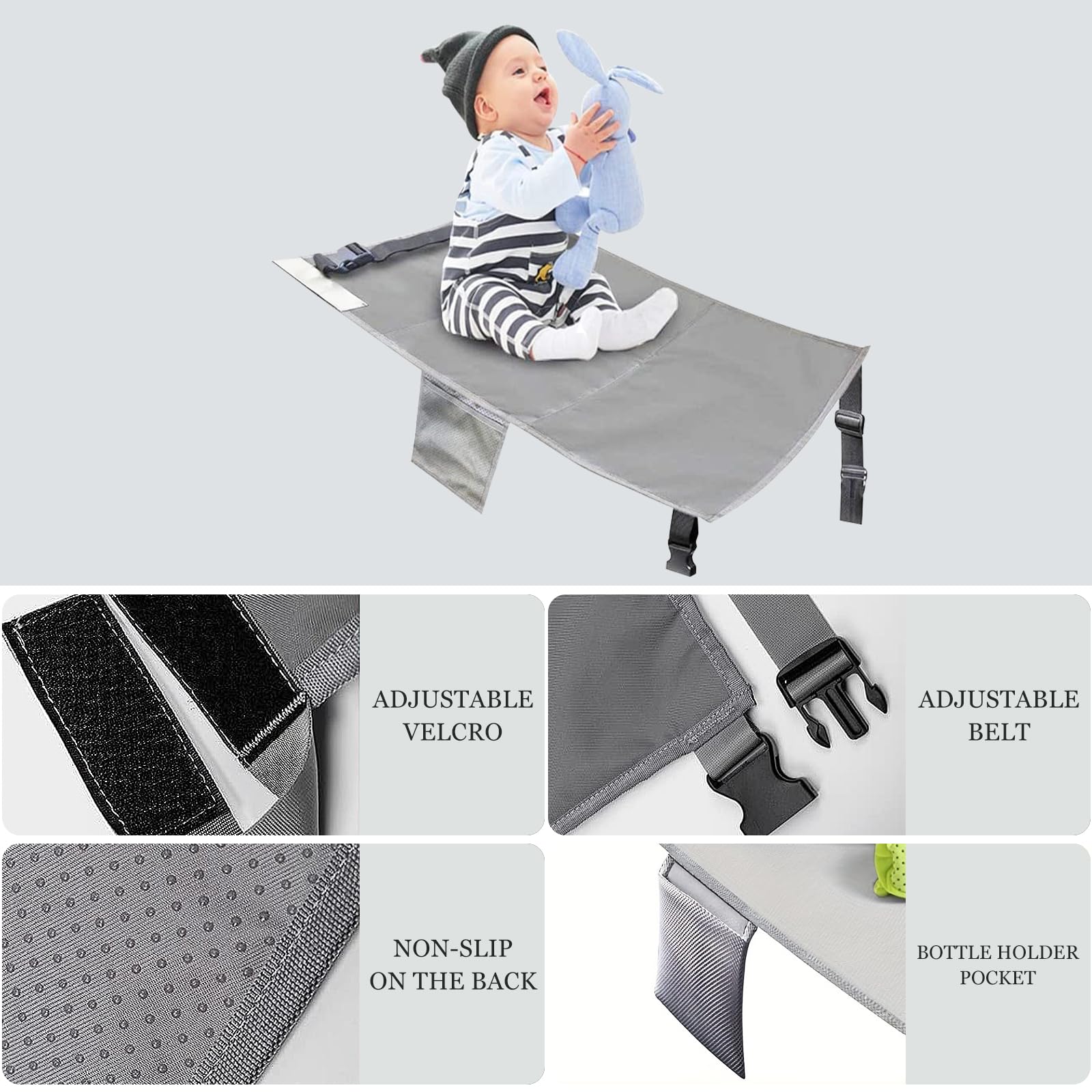 ZZBUY Toddler Airplane Bed Airplane Seat Extender for Kids Foot Rest Travel Bed Hammock Accessories for Flight Leg Footrest
