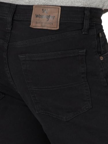 Wrangler Authentics Men's Regular Fit Comfort Flex Waist Jean, Black, 38W x 29L