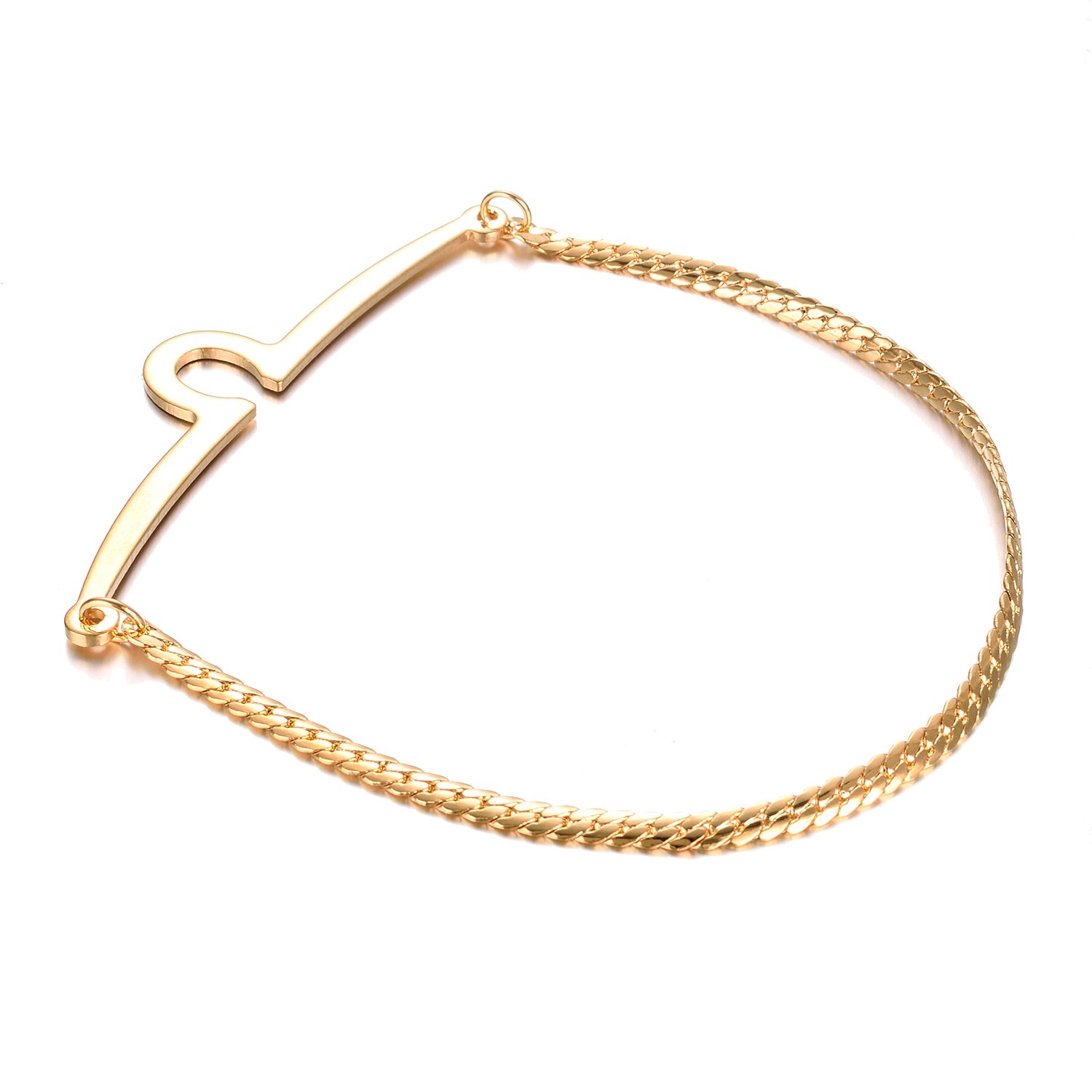 Yoursfs Gold Tie Chain for Men Gold Plated Single Loop Tie Bar/Pin/Clasp Chain Mens