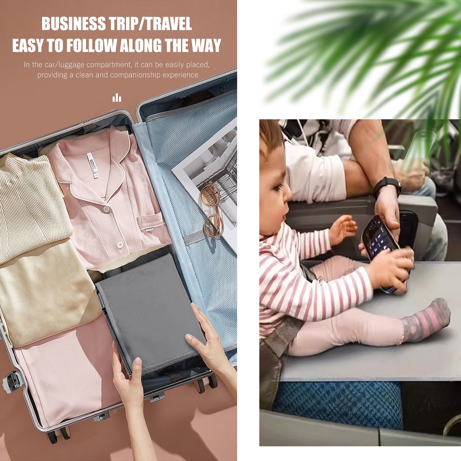 ZZBUY Toddler Airplane Bed Airplane Seat Extender for Kids Foot Rest Travel Bed Hammock Accessories for Flight Leg Footrest