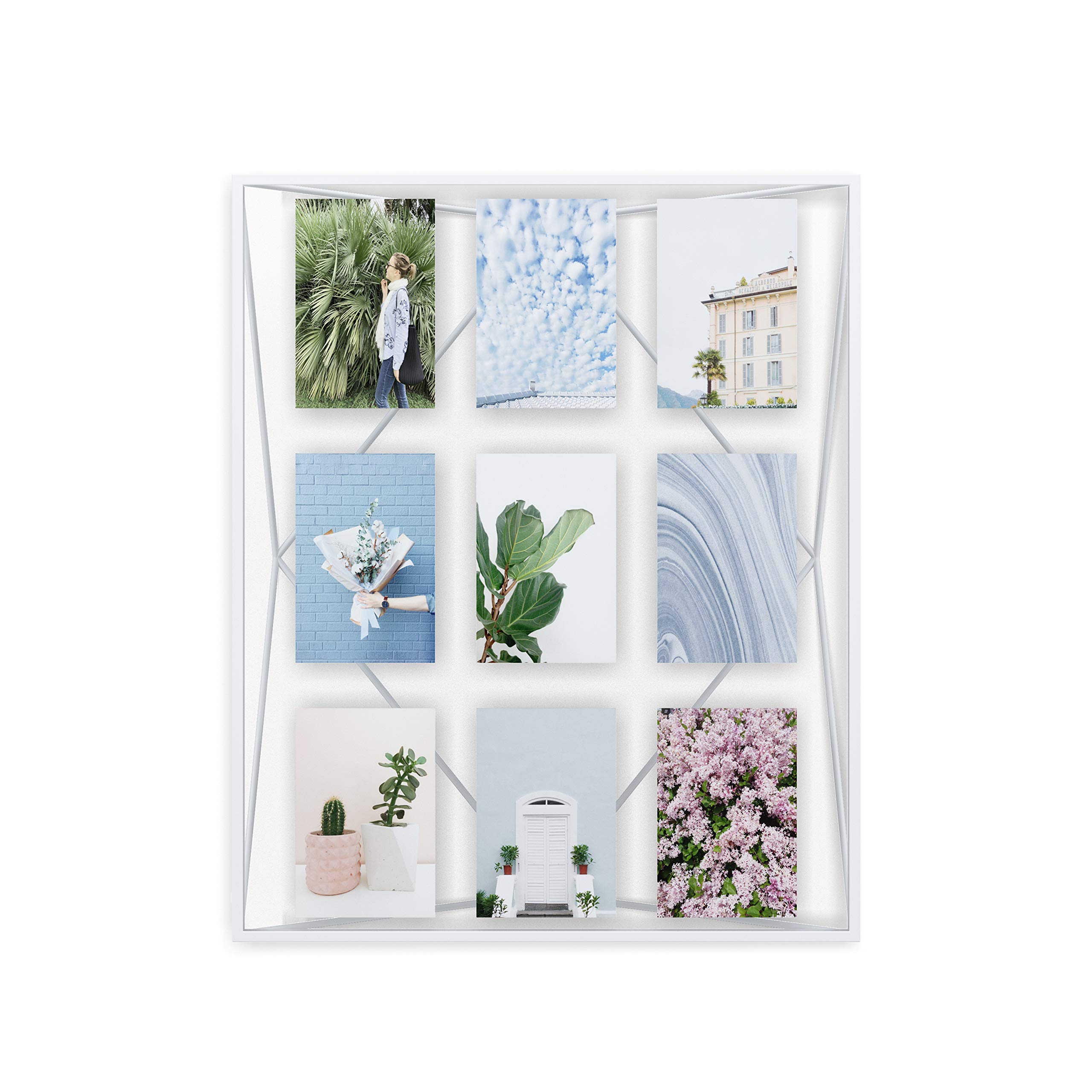 Umbra, White Prisma Gallery Frame – Floating Wall or Desk Photo Display for Pictures, Art, Illustrations, Graphic Text & More, Metal (1013500-660)